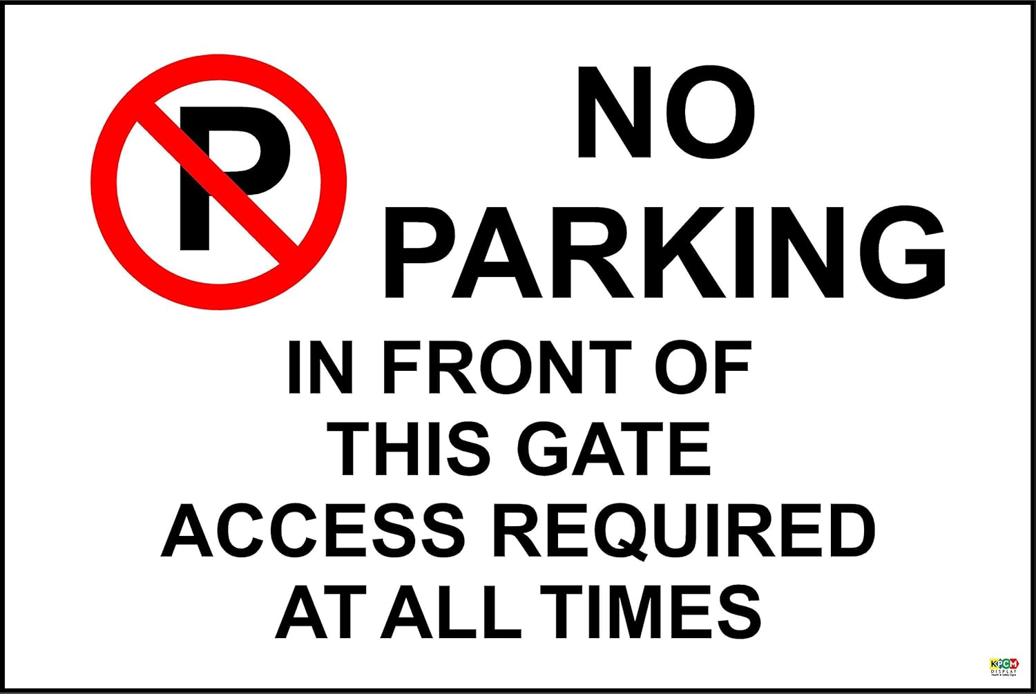 No parking in front of this gate access required at all times sign ...