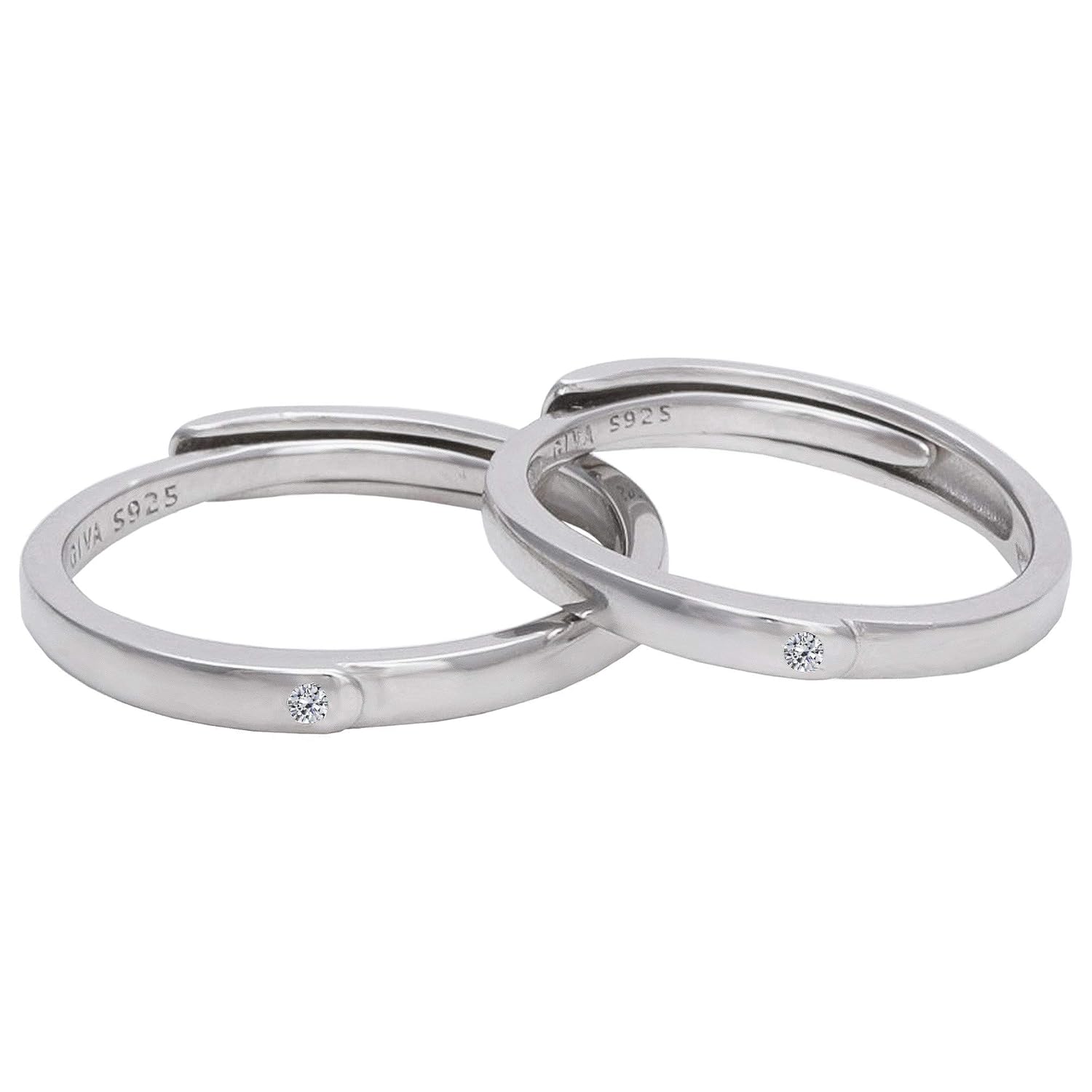 Buy GIVA Men's and Women's Metal 925 Sterling Silver Eternity Couple ...