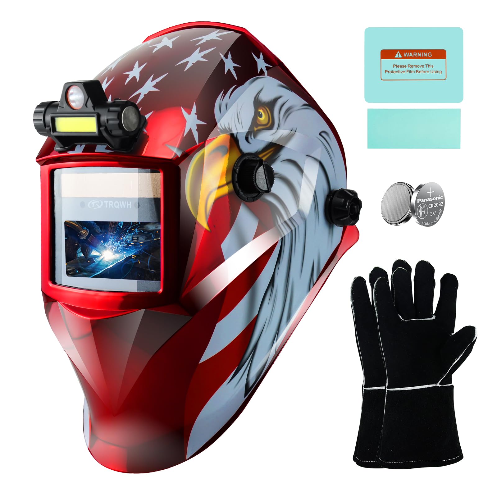 TRQWH Welding Hood Auto Darkening Welding Helmet with Light True Color ...
