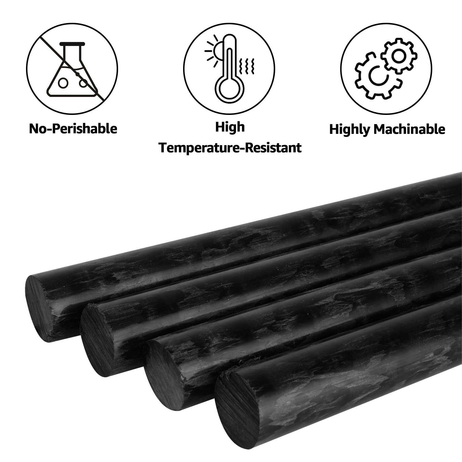 Mua DAJAVE 8 Pack Round Acetal Copolymer Rods, 1 Inch Diameter and 10 ...
