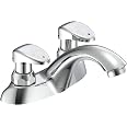 Delta Faucet 2 Handle Commercial Bathroom Faucet Chrome, Metering ...
