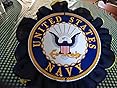 Amazon.com : United States Navy Aluminum Sign Round 12" Inches Navy ...