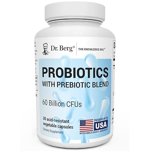 Dr. Berg Probiotic Supplement (60 Billion CFUs) - Helps Ease Occasional Constipation, Diarrhea ...