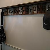 Amazon.com: Personalized Reclaimed Barn Wood Coat Rack with 4 inch Deep ...