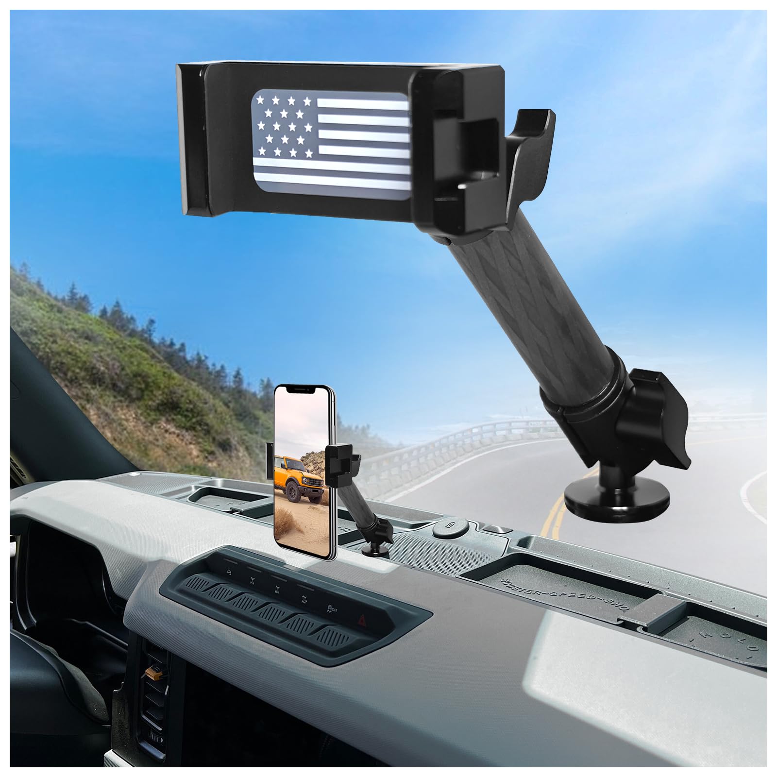 WXRYLYN 2024 Bronco Bronco Raptor Phone Mount Phone Holder for 2021 ...