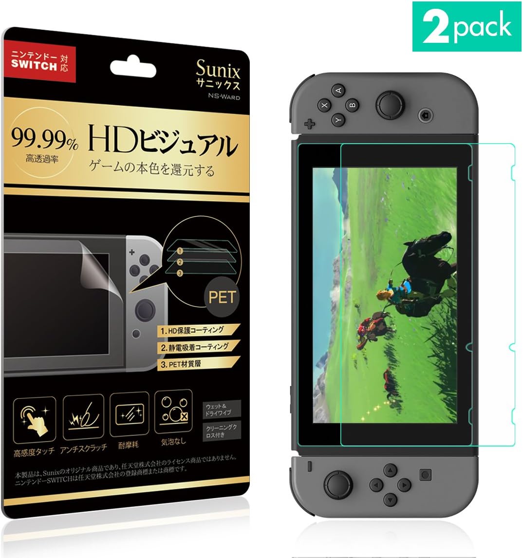 Protector de pantalla para Nintendo Switch (2-Pack), Sunix Protector de ...