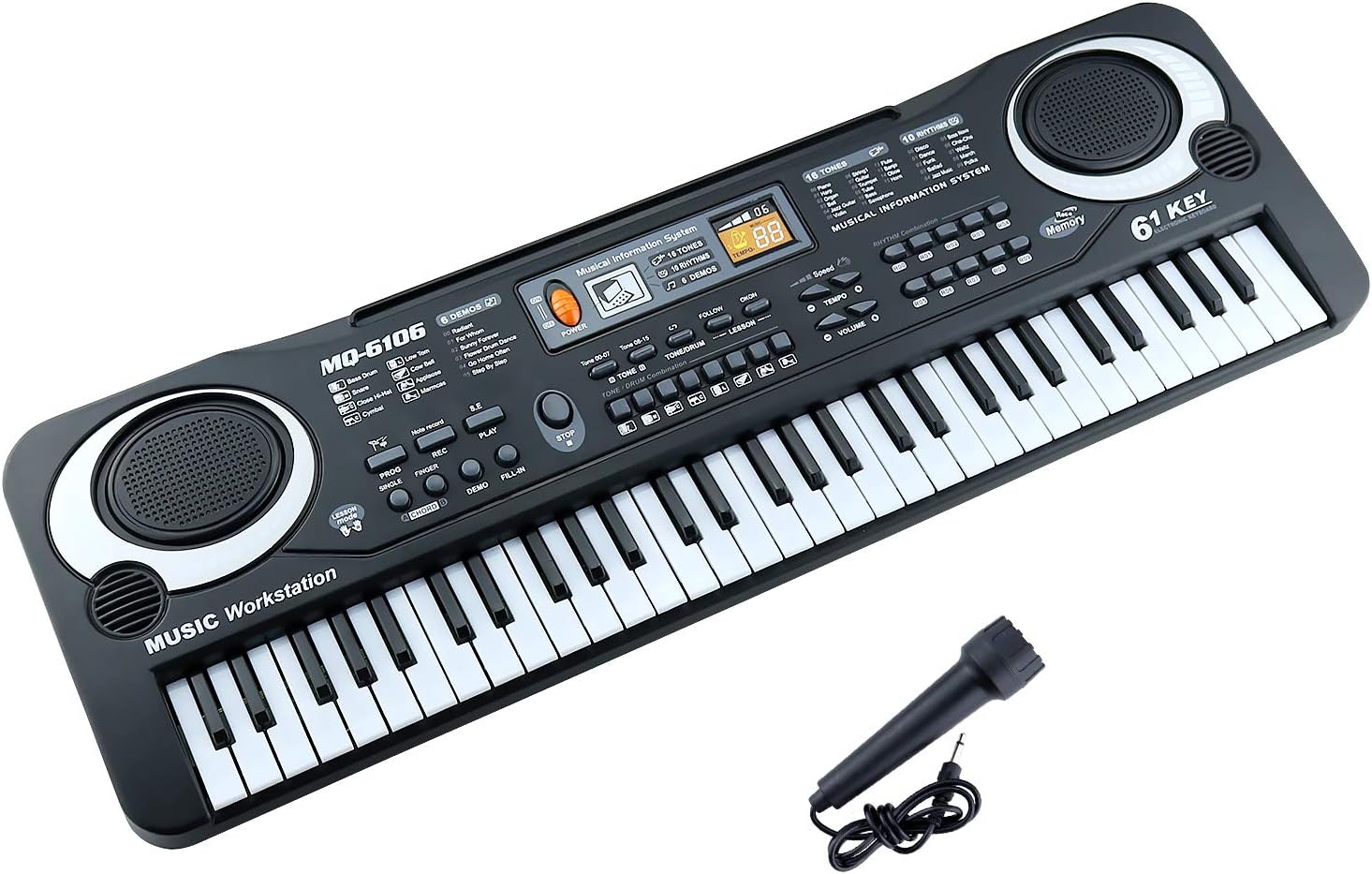 m zimoon Piano Keyboard for Kids, 61 Keys Kids Keyboard with Microphone ...