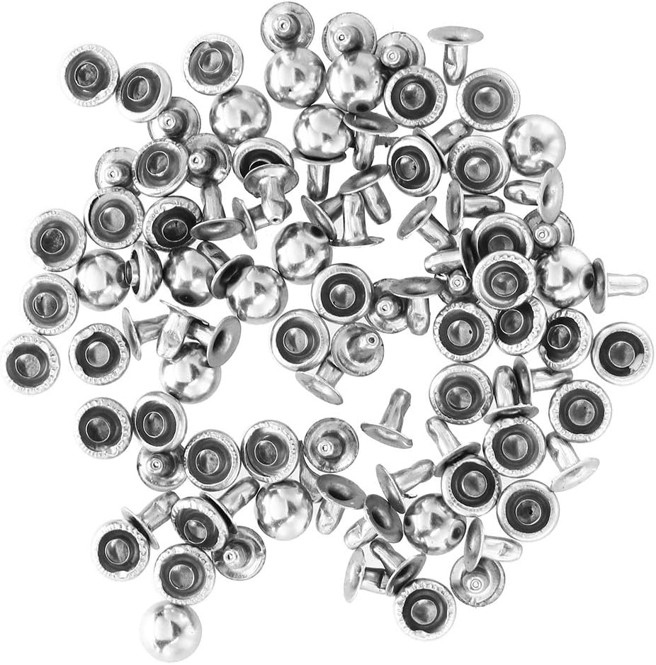 TOOGOO (R) 50 BORCHIE RIVETTI IN METALLO PER SCARPE PANTALONI MM 8 ...