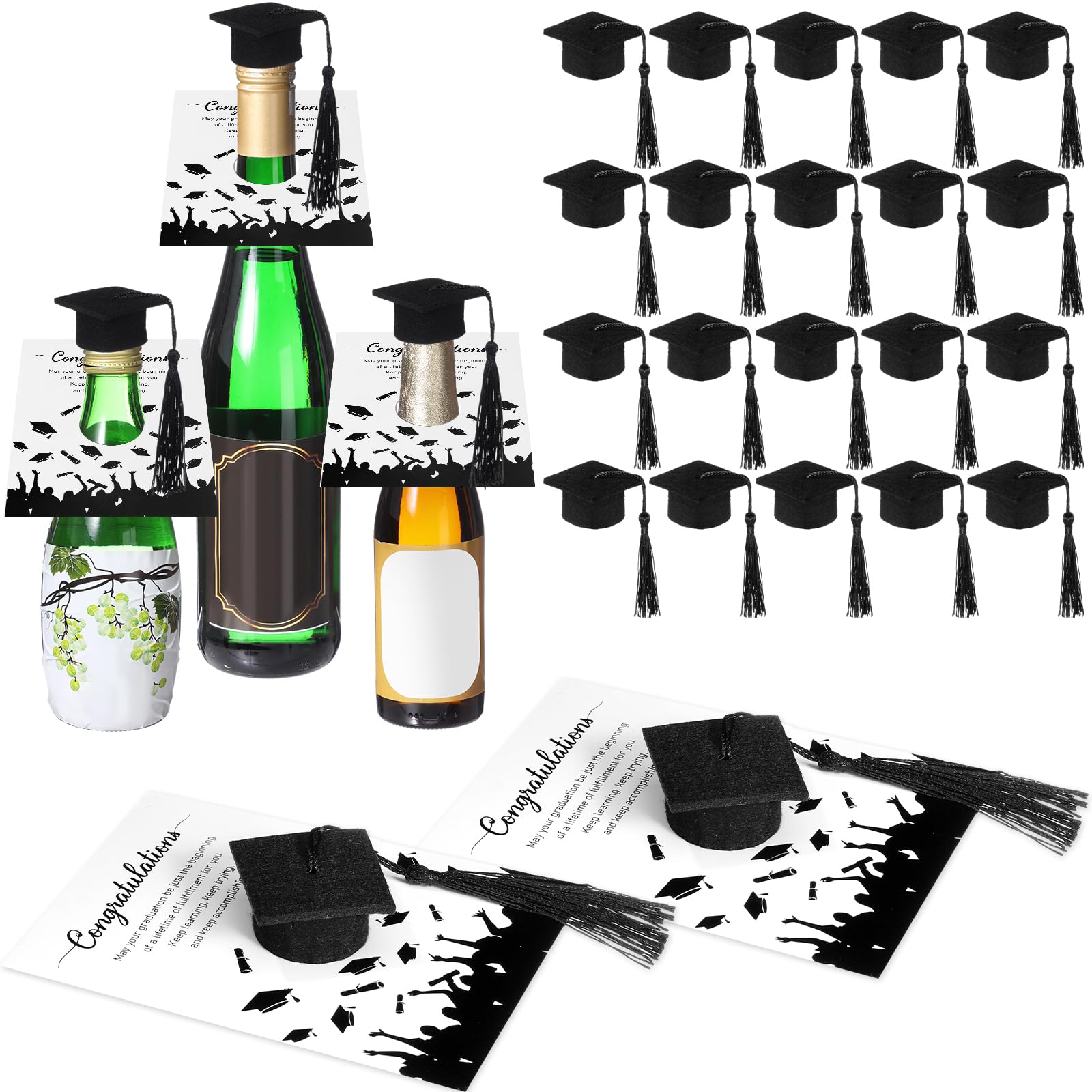 Motiskyy 24 Pack Graduation Congratulation Cards with Grad Cap Pop up ...