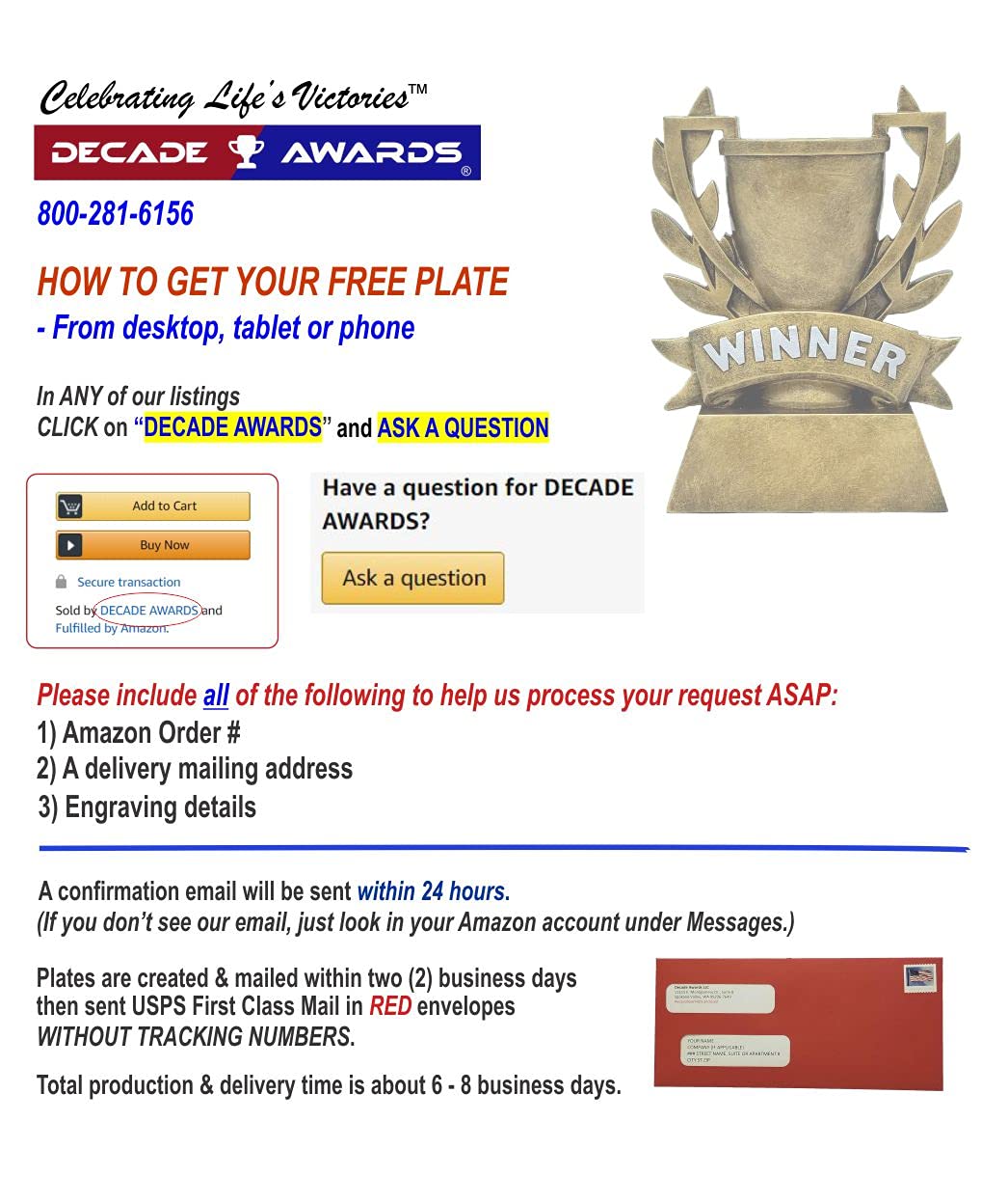 Decade Awards Microphone Trophy, Gold - Mic Drop Award - 6 Inch Tall ...