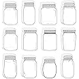 Amazon.com : 60 Pcs Rustic Mason Jars Bulletin Board Cutouts Mason Jar ...