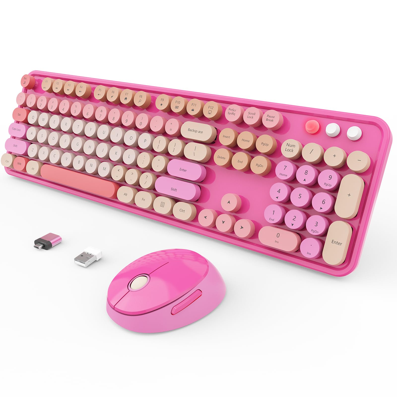 SkyGive Wireless Keyboard and Mouse Combo, Ergonomic Full Size ...