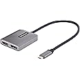 Amazon.com: StarTech.com USB-C to Dual Displayport 1.4 Adapter, USB Type-C Muliti-Monitor MST ...