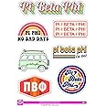 Amazon.com: Pi Beta Phi - Sticker Sheet - Watercolor Theme: Kitchen ...