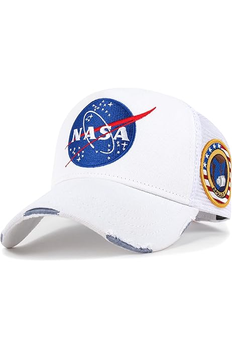 Ililily PREMIUM NASA Worm Logo Embroidery Structured