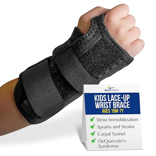 Brace Direct Kids Lace-Up Wrist Brace for Sprains Strains Carpal Tunnel ...