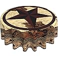 Amazon.com: Giwawa Western Texas Star Tablecloth Round- Rustic Stars on ...