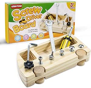 Amazon.com: USATDD Montessori Screw Driver Board for Kids Basic Skills ...