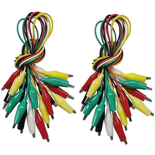Alligator Clips Electrical, 20PCS Preminum Test Leads with Crocodile ...