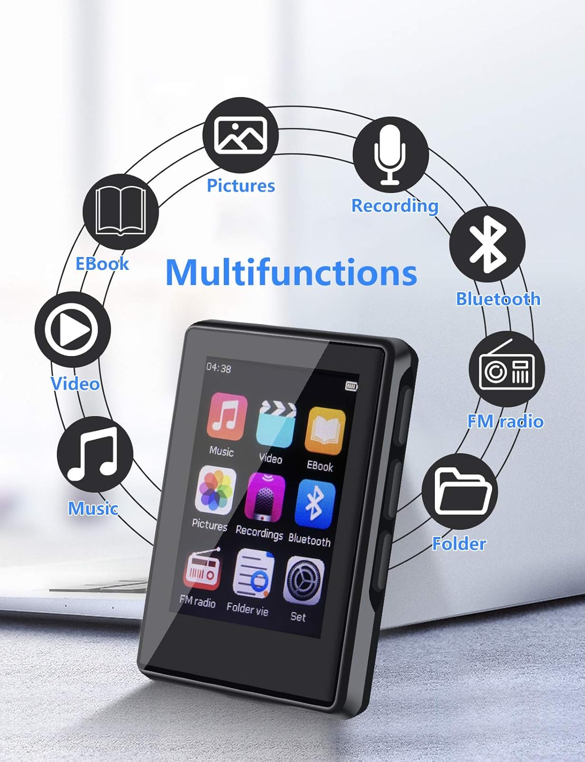 MP3 Player, Tensphy 2.5” Touch Screen Portable MP3 MP4 Music Player ...