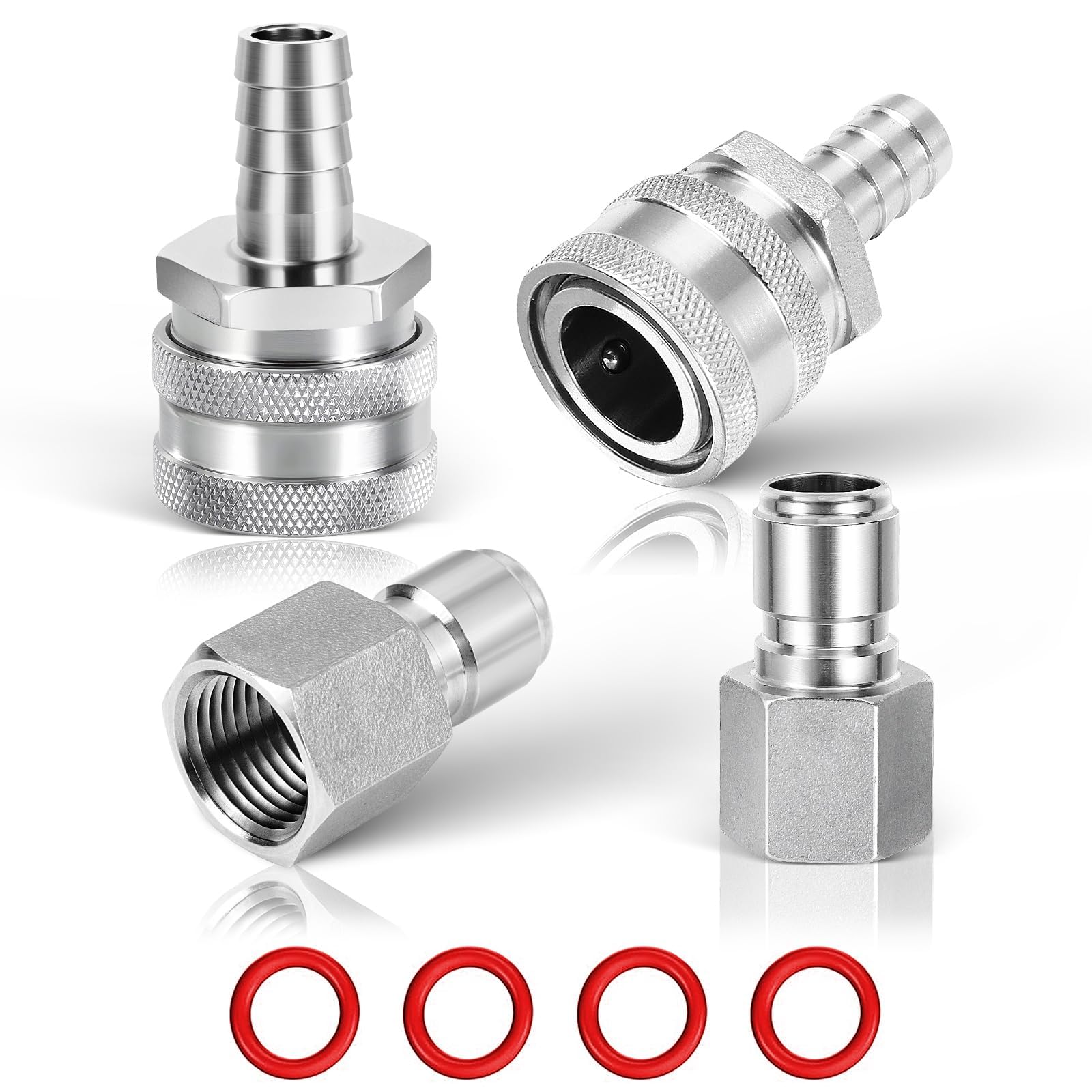 Stainless Steel Quick Disconnect 1/2 NPT Female Quick Connect Set 1/2 ...
