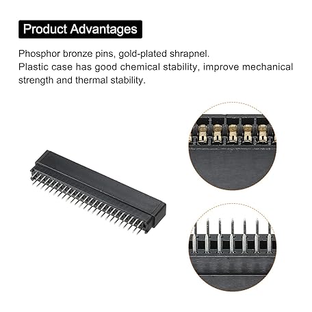 Mua PATIKIL Card Edge Connector Black Socket Straight Connection 50 Pin ...