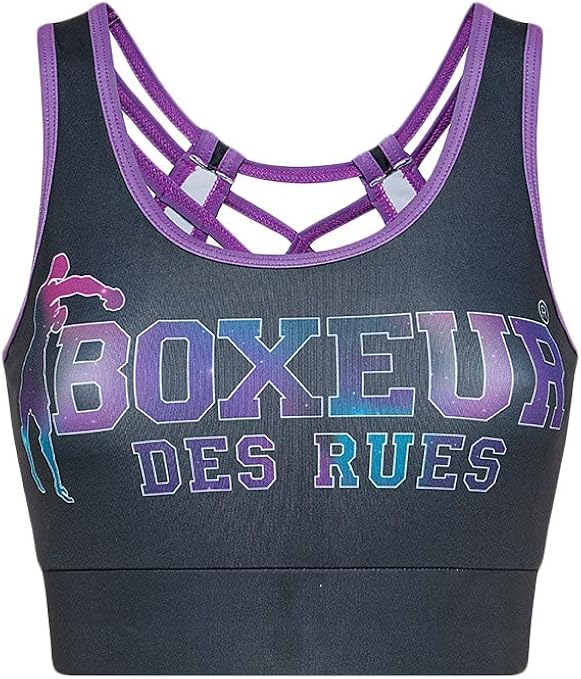 BOXEUR DES RUES - Sports Top In Black with Crisscross Back, Woman ...