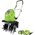 Amazon.com : Greenworks 40V 10" Cordless Tiller / Cultivator, 4.0Ah ...