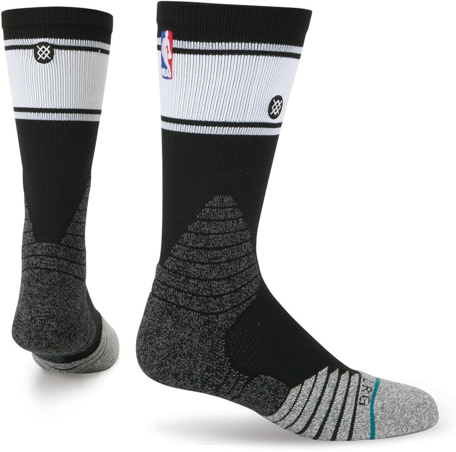 Stance NBA Crew Bold Stripe L(9-12) at Amazon Men’s Clothing store