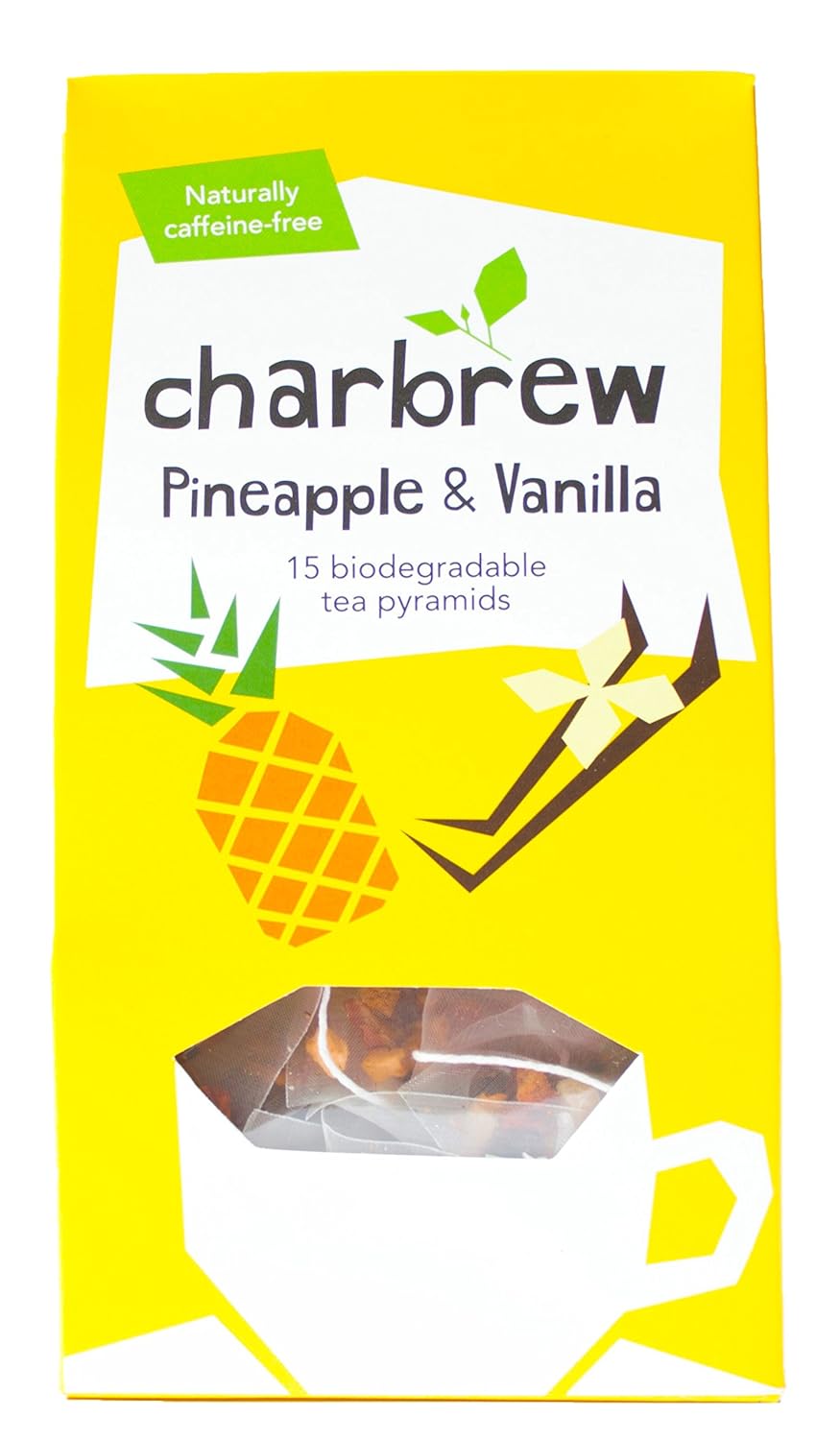 Charbrew Pineapple & Vanilla Fruit Tea (4 x 15 Bio Degradable Tea ...