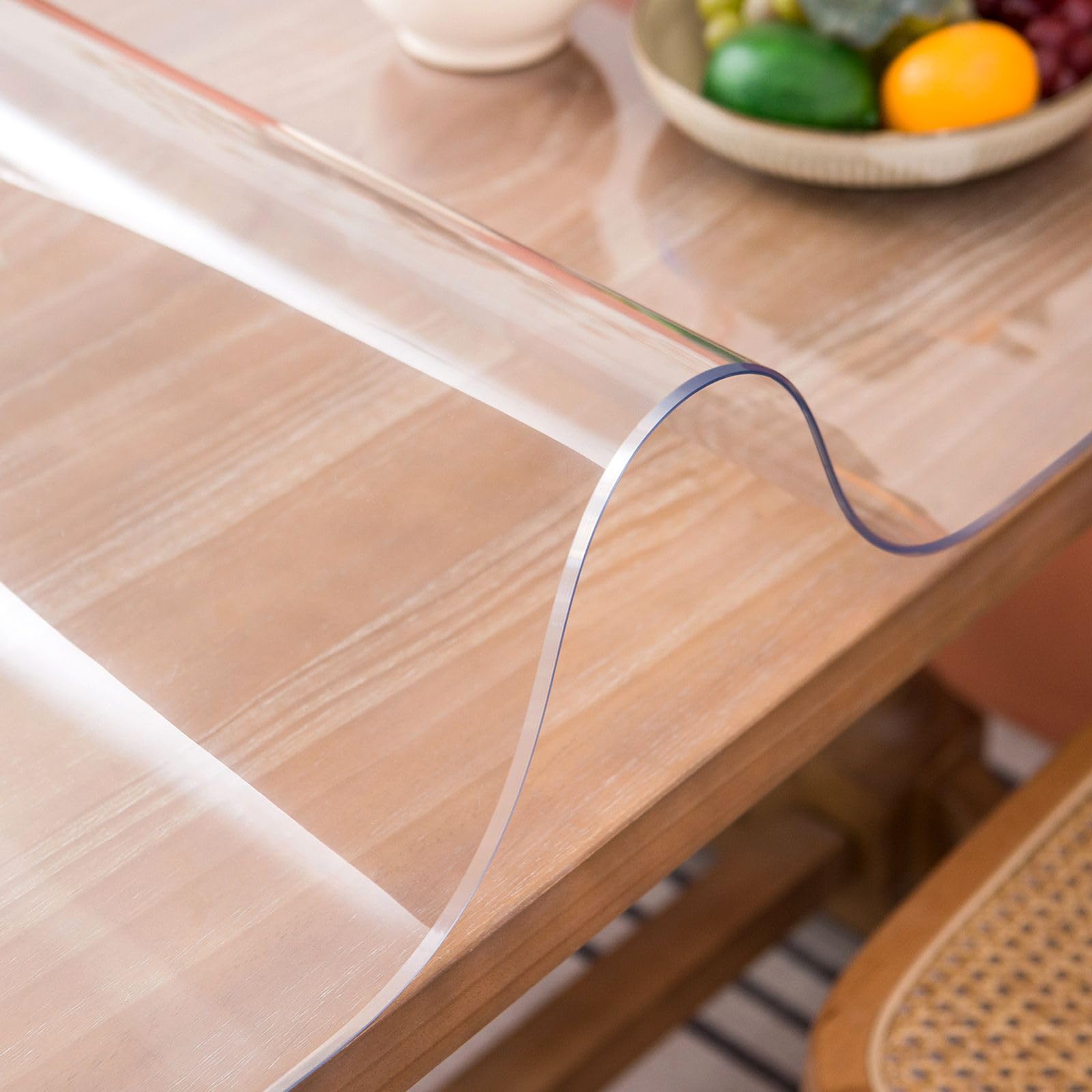 Whirltique Clear Table Cover Protector 14 x 60 Inch, Clear Desk Mat, 1 ...