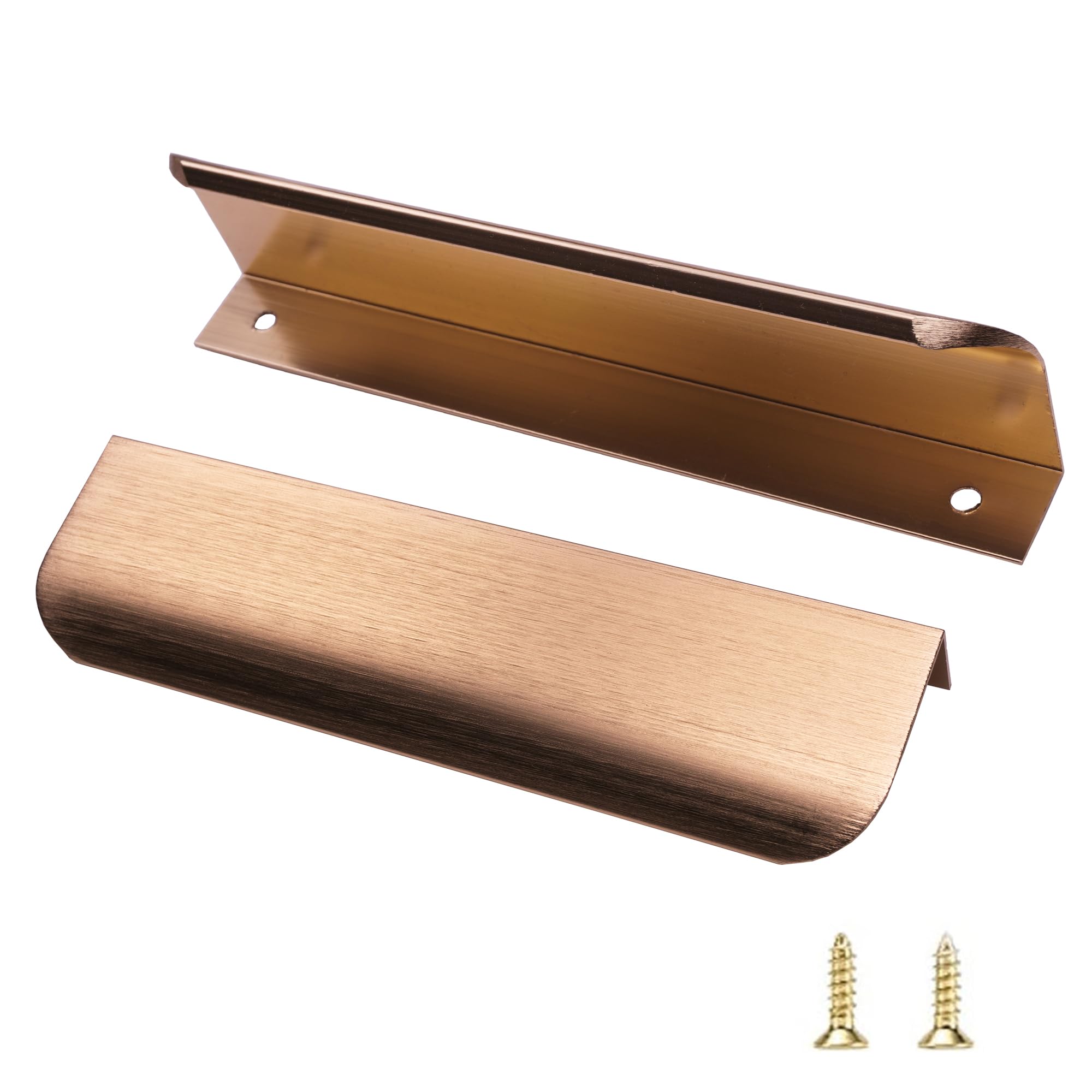 LEAPHZOT 10 Pack 5" (128mm) Hole Center Edge Finger Pull,Brushed Brass ...