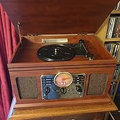 Record Player Vinyl Turntable with Speakers – USB MP3 Playback ...