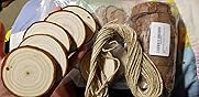 Amazon.com: LESUMI Unfinished Natural Wood Slices with Bark - 20 Pcs 3. ...