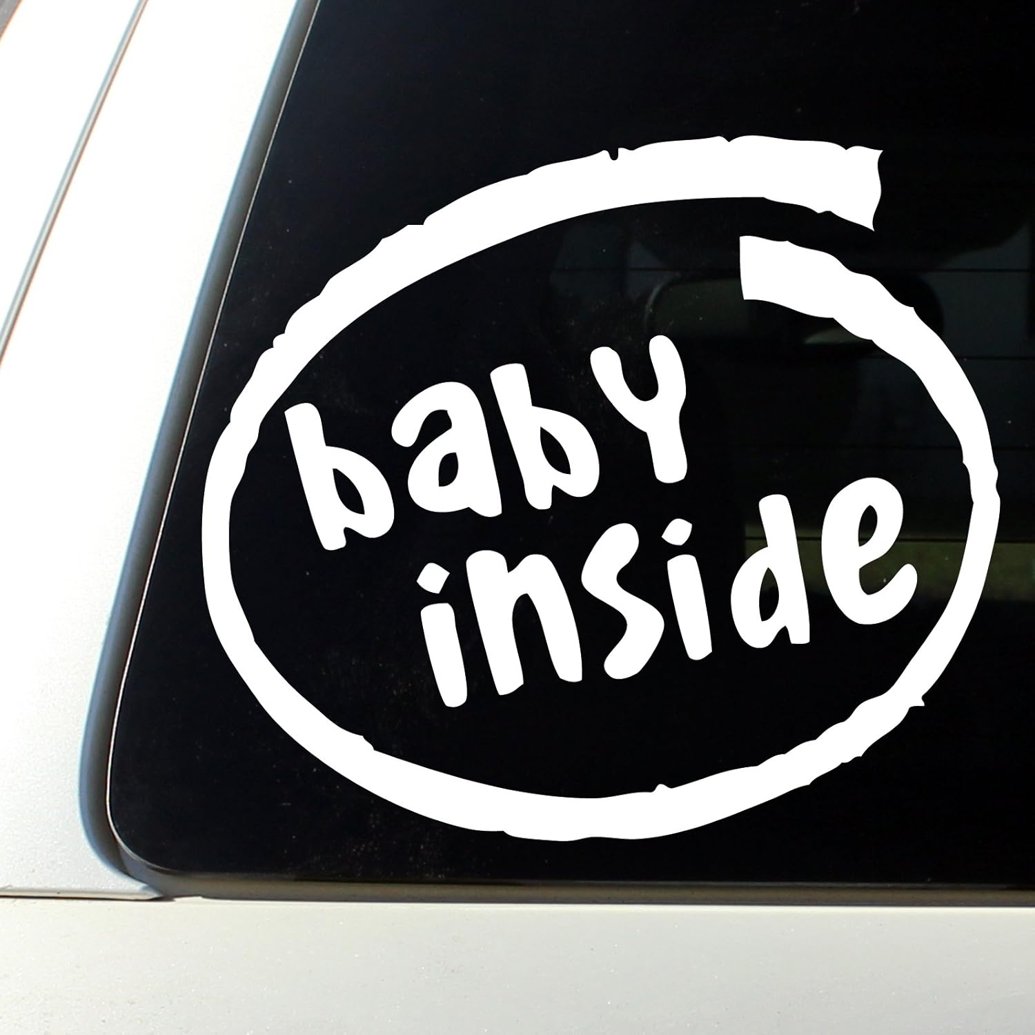 Amazon.com: Baby Inside decal sticker Intel Funny Mom Dad Saftey ...
