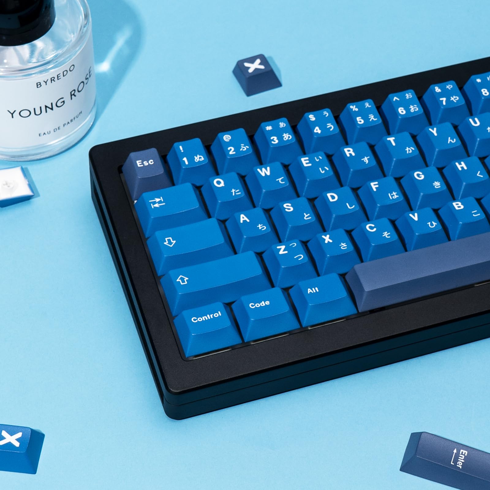 Mua Blue Japanese Keycaps 129 Keys, Minimalist Style Custom Keycap Dye ...