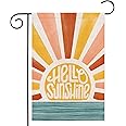 Amazon.com : Summer Sunshine Garden Flag for Outside 12x18 Double Sided ...