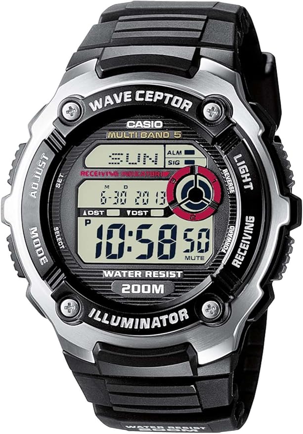 Casio Wave Ceptor Homme Digital Quartz Montre avec Bracelet en Résine ...
