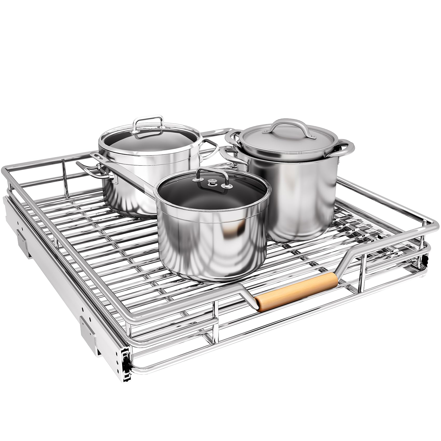 Pull out Cabinet Organizer,Heavy Duty Smooth Sliding Under Cabinet ...