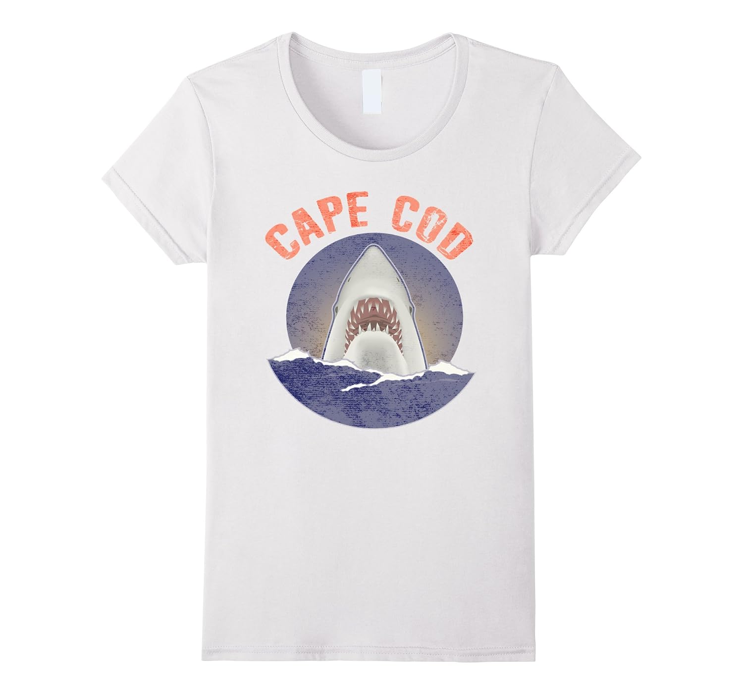 Cape Cod Great White Shark Souvenir Grunge Distressed