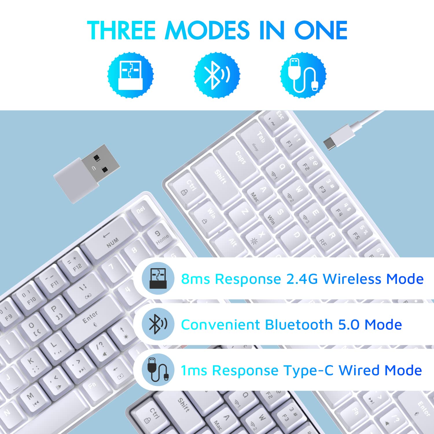 Mua LexonElec Mechanical Gaming Keyboard, RGB Backlit Keyboard,69 Key ...