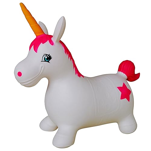 AppleRound Unicorn Bouncer with Hand Pump, Inflatable Space Hopper ...