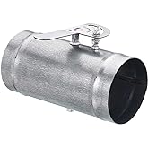 PATIKIL 5" HVAC Duct Manual Volume Damper, Metal Adjustment Airflow ...