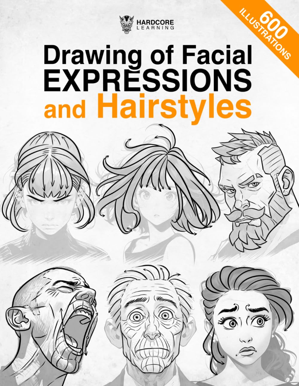 Mua Drawing of Facial Expressions and Hairstyles: 600 reference ...