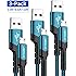 Amazon.com: AkoaDa Micro USB Cable Android, 3-Pack (10ft+6.6ft+3.3ft ...