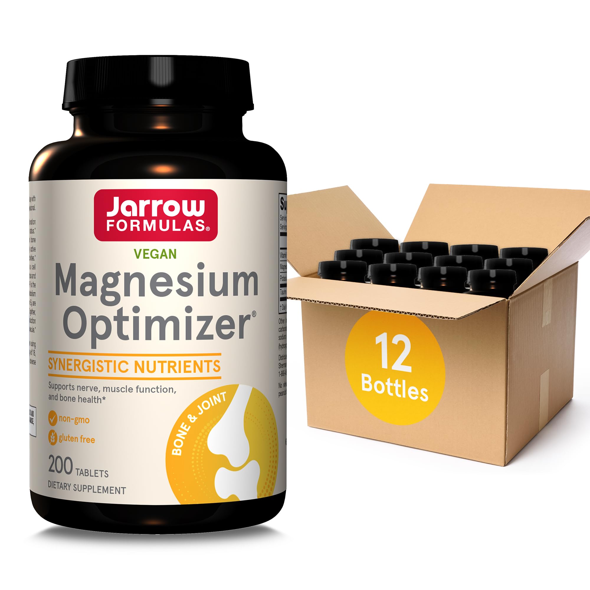 Jarrow Formulas Magnesium Optimizer Dietary Supplement, Supports Nerve, Muscle Function and Bone ...