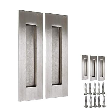 5 Pack Stain Nickel Recessed Door Pull Stainless Steel Recessed Finger ...