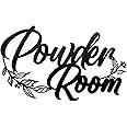 Amazon.com: Ecqizer Powder Room Sign Black Metal Family Wall Decor ...