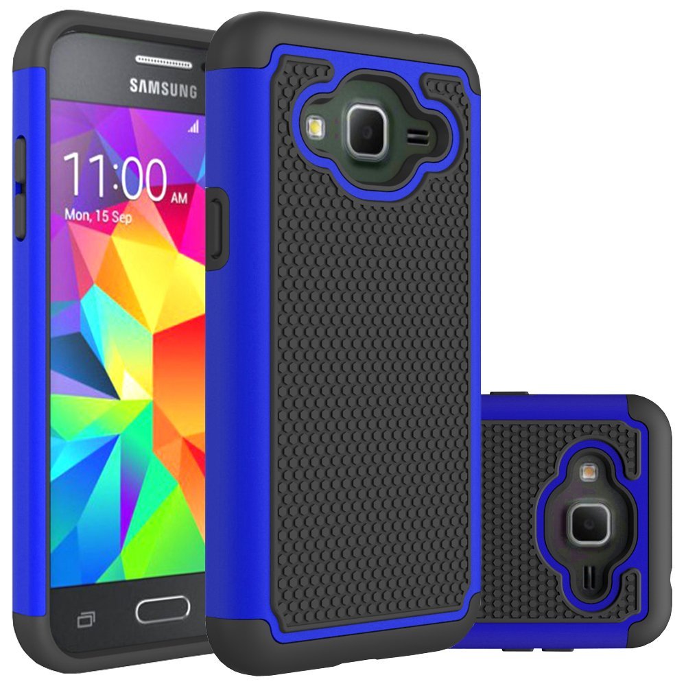 For Samsung Galaxy Sky 2016/ J3 V Shockproof Rugged Rubber Hard Phone ...