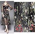 Amazon.com: 51" Width Exquisite Floral Flower Embroidery Mesh Lace ...